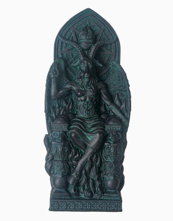 Enthroned Baphomet Statue – Spiritus Arcanum