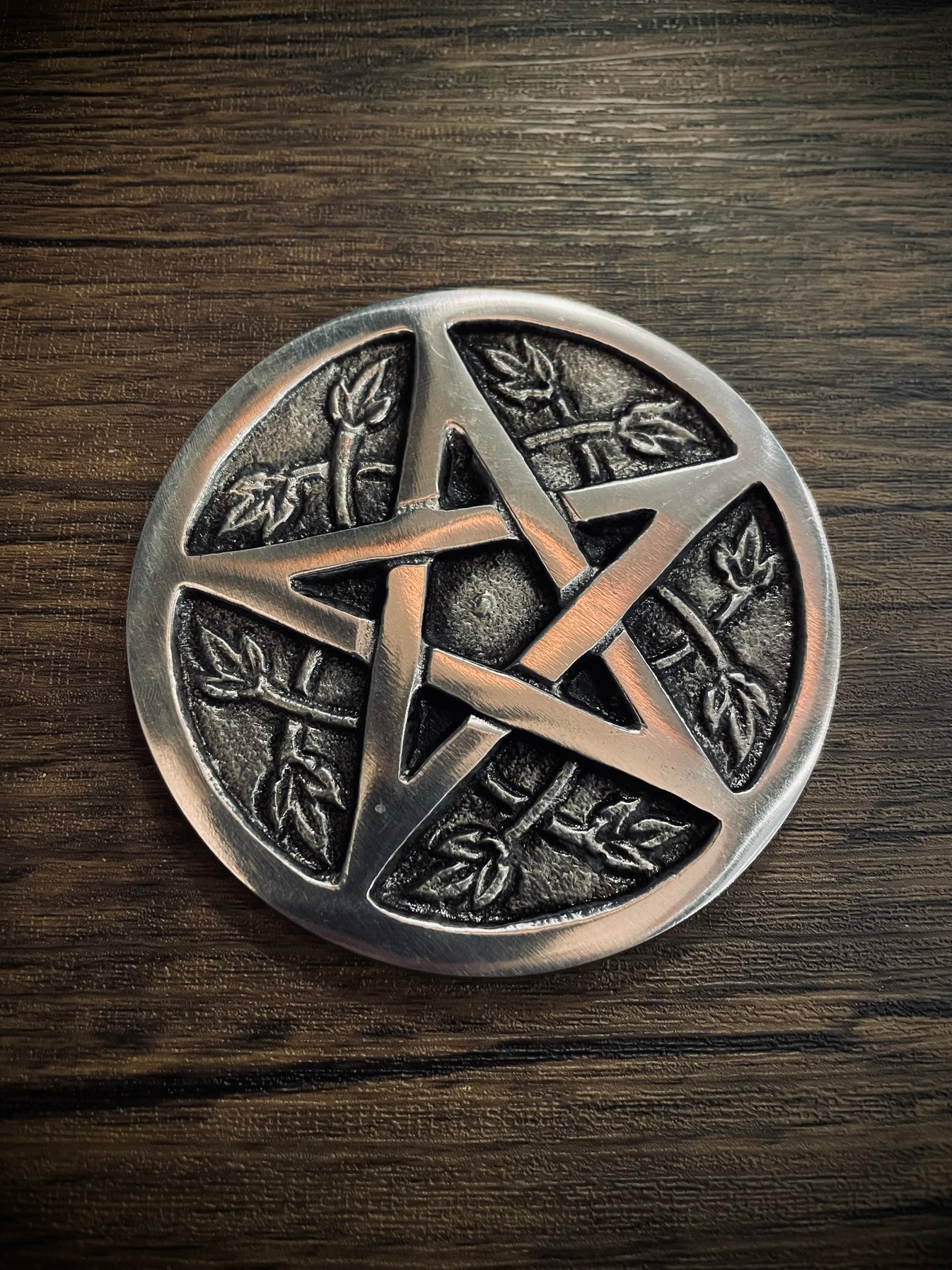 Large Silver Pentagram Altar Paten | Spiritus Arcanum